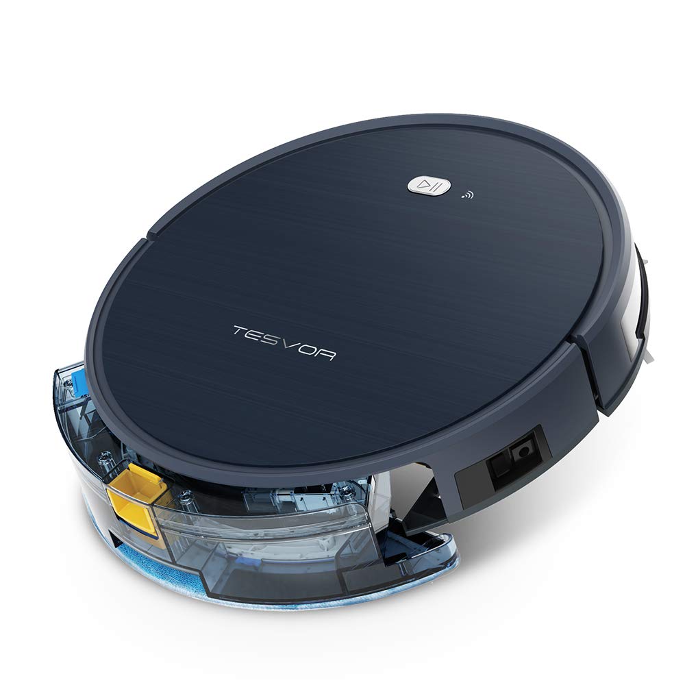 Tesvor S5 Max Robot Vacuum and Mop Combo, 6000Pa Suction Robotic Vacuum Cleaner, Lidar Navigation,5200mAh,260Mins Runtime, App Control,Self Charging (2024)