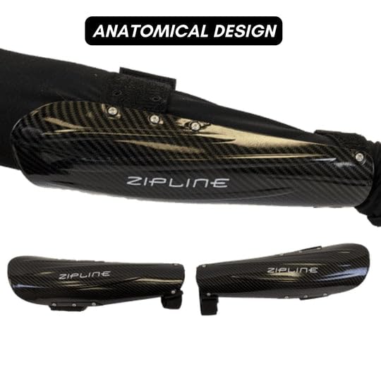 Zipline Ski Racing Forearm Guard Protector - US Ski Team Official Supplier (Black Carbon)
