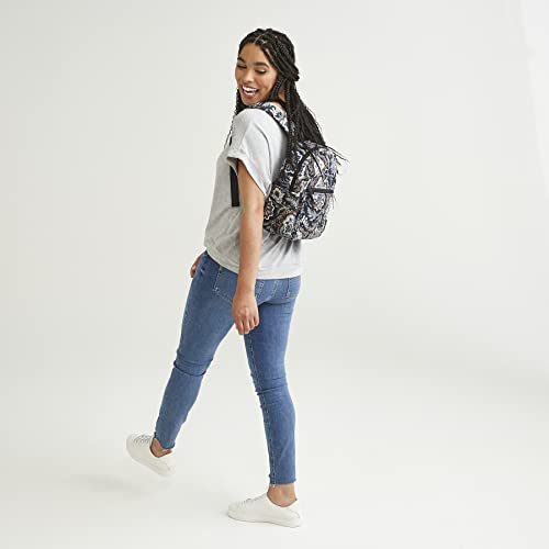 Vera Bradley Women's Cotton Small Backpack, Dreamer Paisley - Recycled Cotton, One Size
