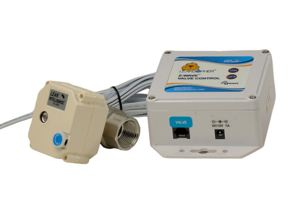 Z-Wave 3/4" Valve Water Control Valve by Leak Intel, Z-Wave Plus, NSF Certified, USA MADE, 10 Year Manufacturer's Warranty