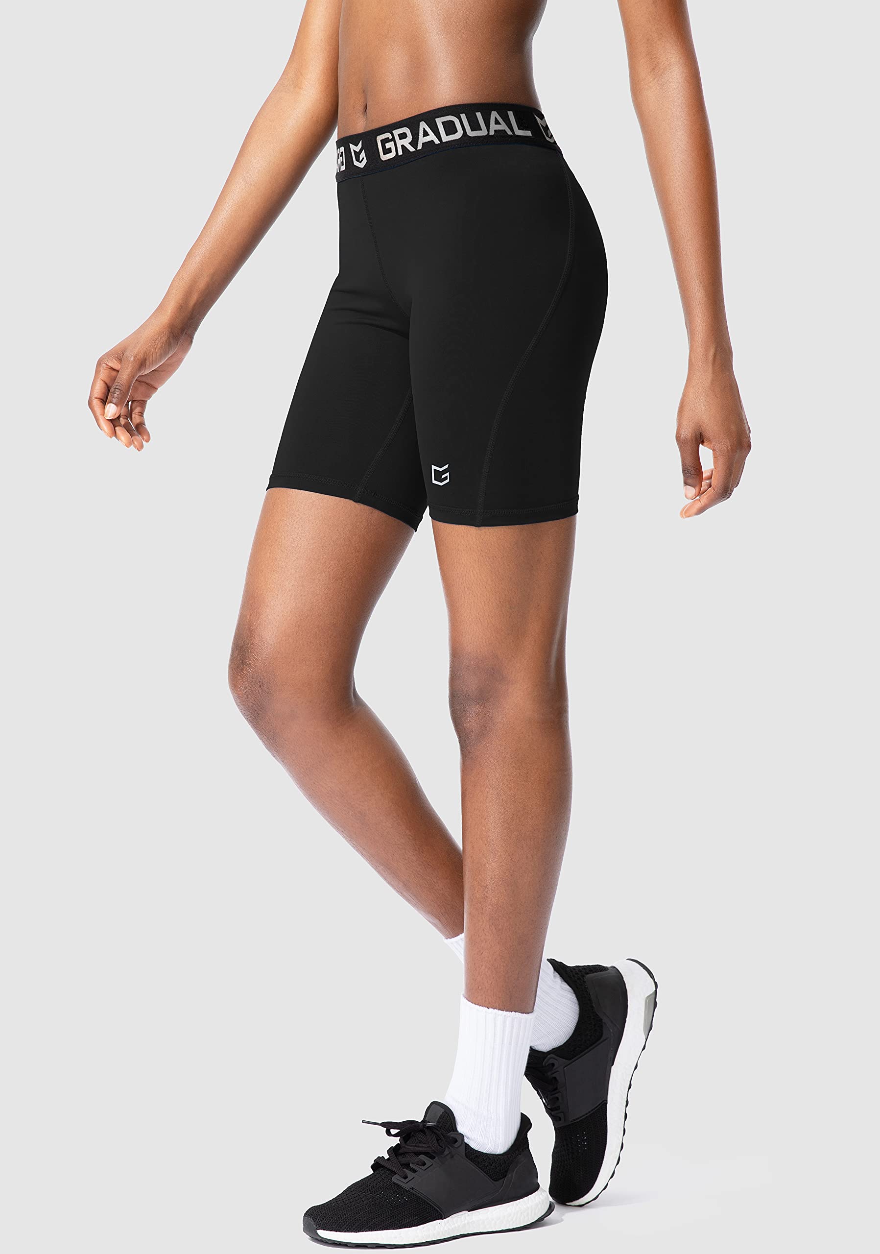 Women's Spandex Compression Volleyball Shorts 3" /7" Workout Pro Shorts for Women (7'' 3 Pack: Black/Black/Black, Large)