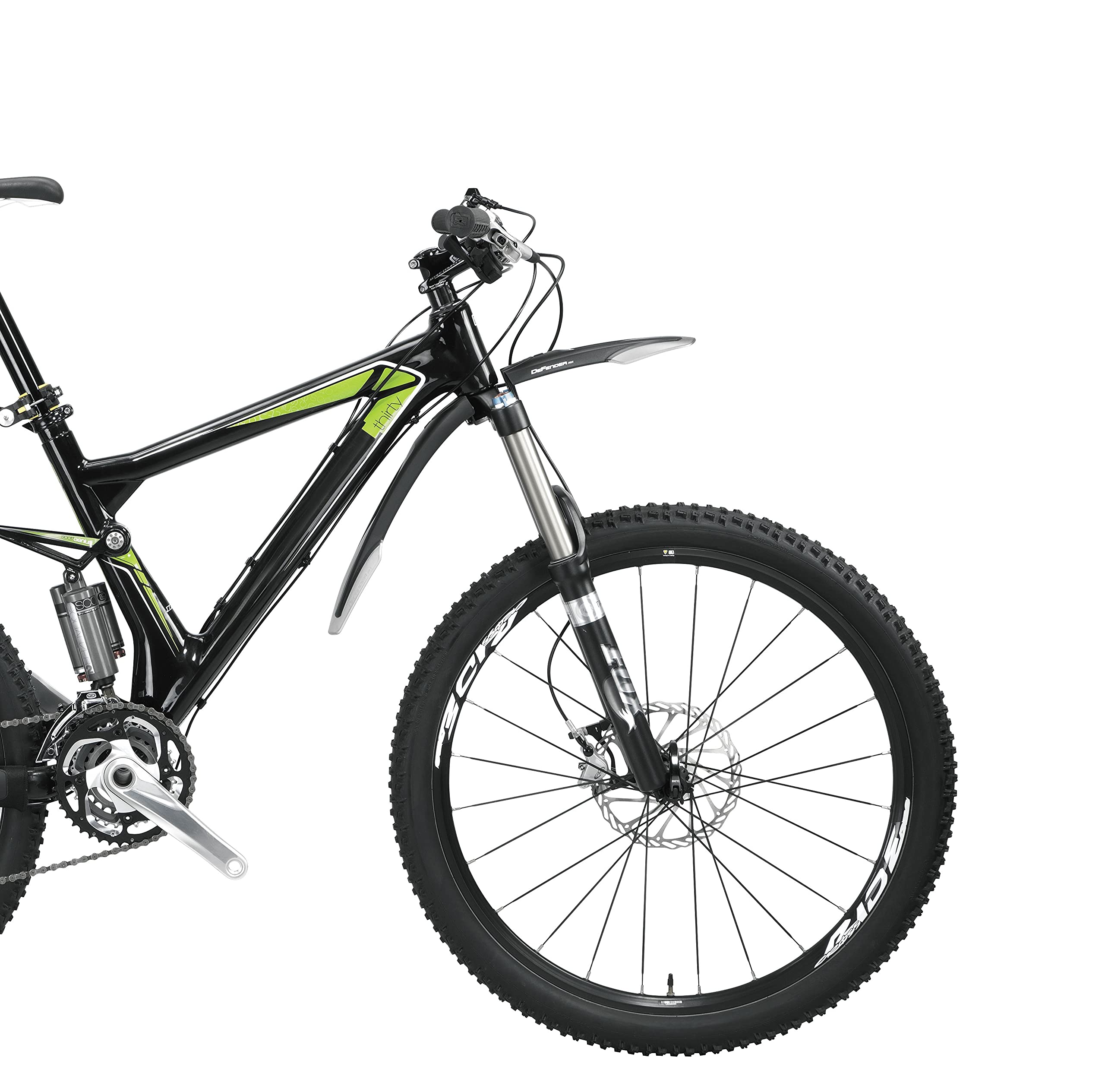 Topeak DeFender M1 Mountain Bike Fender (Front) , Black, 60 x 10 x 12 cm / 23.6” x 3.9” x 4.7” (M1)
