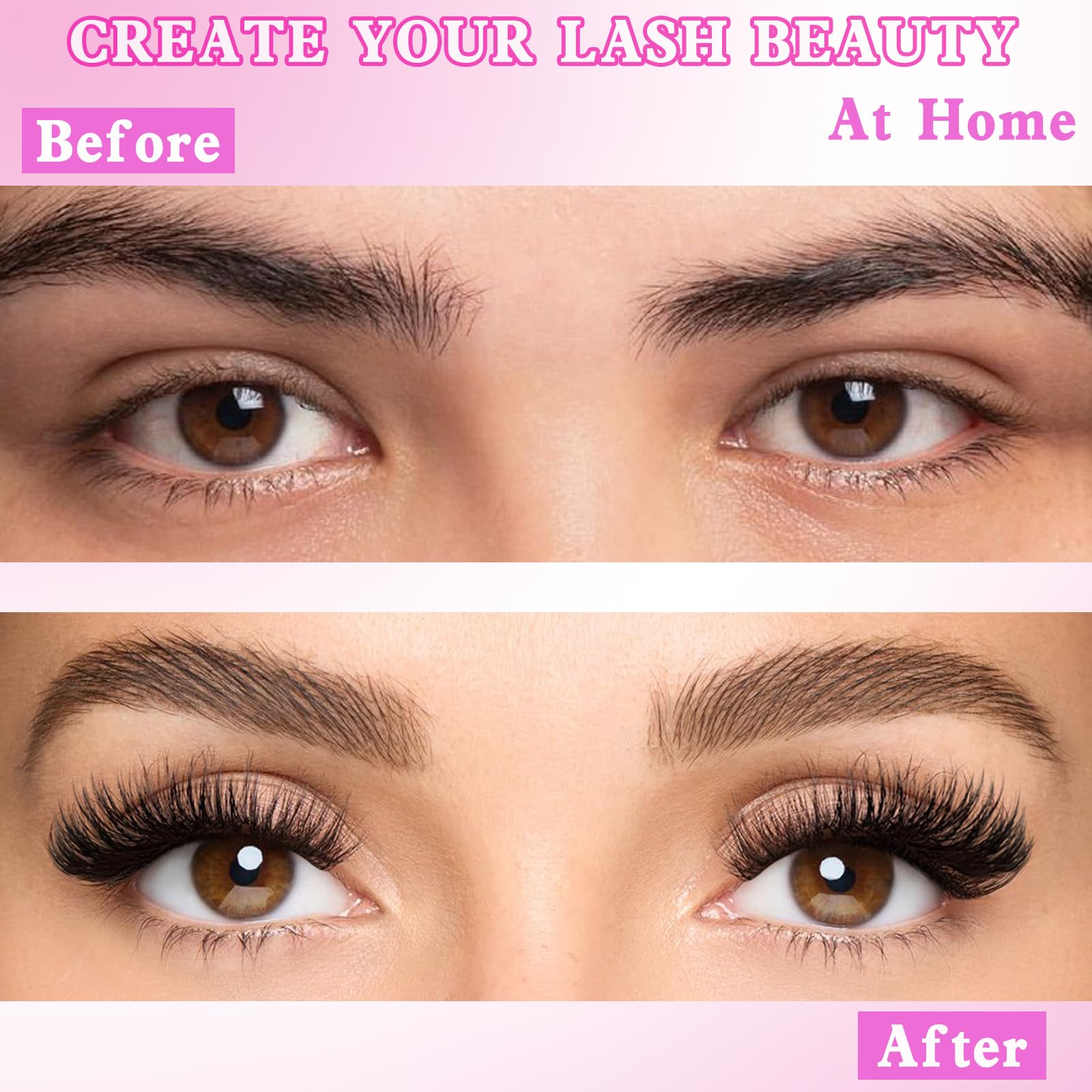 Volume Lash Clusters DIY Lash Extension Kit 300pcs Individual Lashes Kit D Curl Eyelashes Clusters With Bond and Seal 30D 40D 9mm-16mm for Self Application ,by Zovimi (30D+40D Lash Extension Kit)