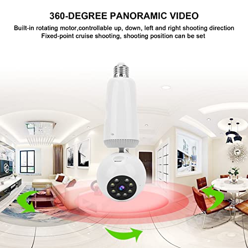 WiFi Light Bulb Camera Mobile Phone Remote Monitoring Camera Panoramic 360° Surveillance Camera Infrared Night Vision Security Camera