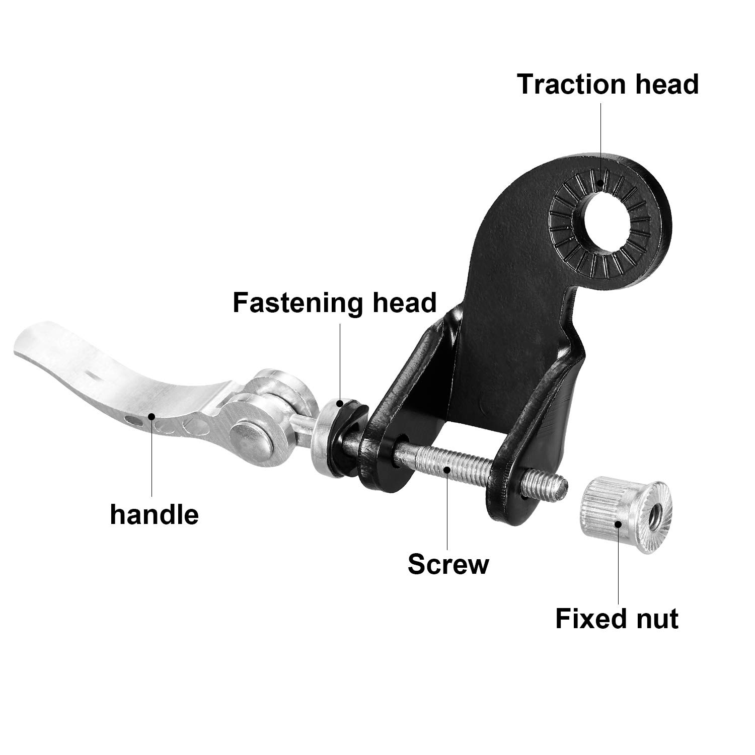 Syhood Bike Trailer Hitch Bicycle Steel Hitch Coupler Bicycle Trailers Replacement Connector Bike Pulley Trailer Connector and Quick Release Rod
