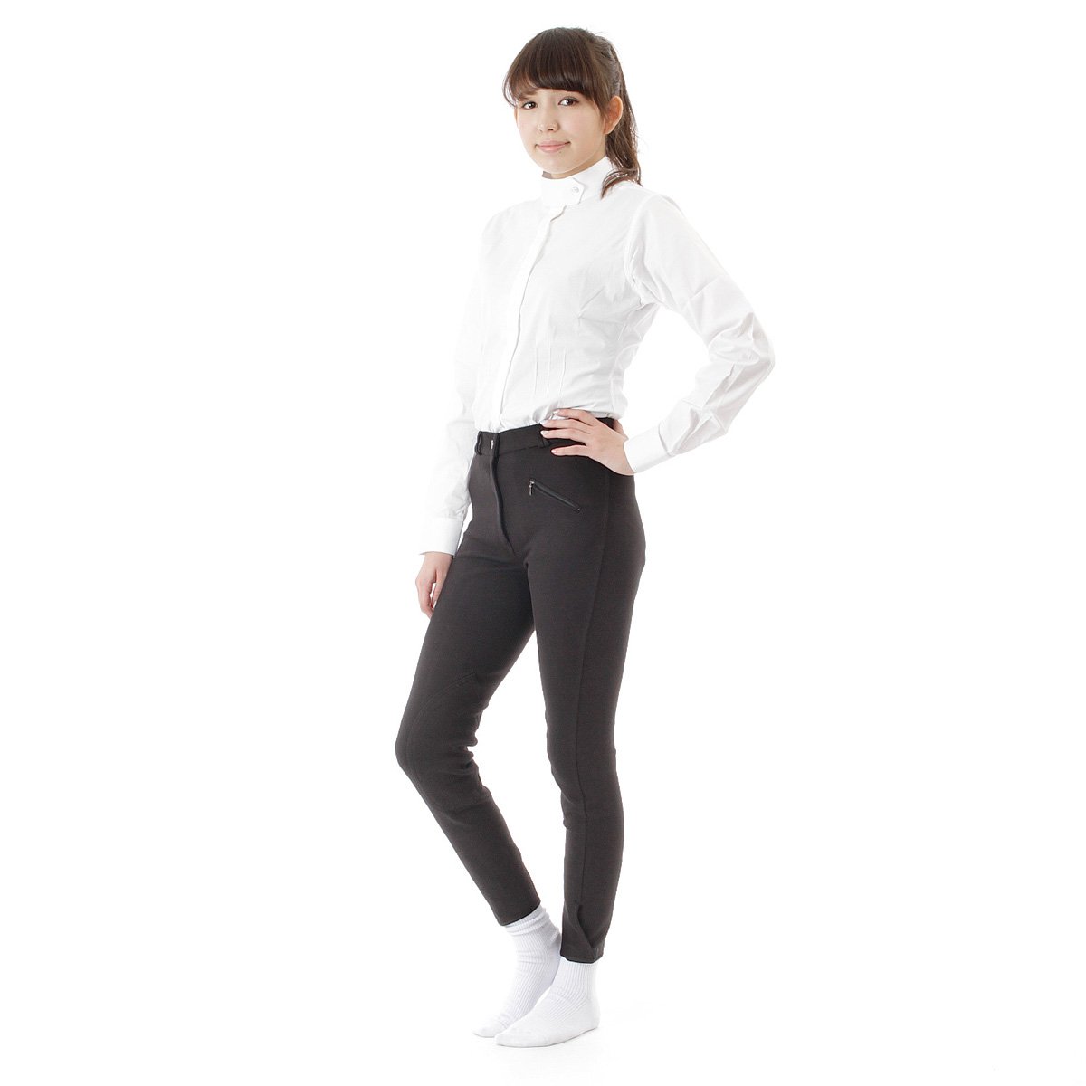 Shires, Ladies Saddlehugger Breeches (28, Navy)
