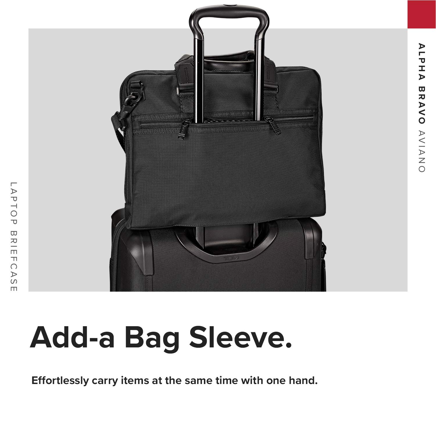 TUMI - Alpha Bravo Aviano Laptop Slim Brief Briefcase - 15 Inch Computer Bag for Men and Women - Black
