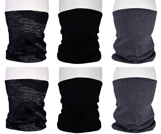 The Innovative Thinkers Pack of 6 Cotton Neck Gaiter for Men, 12 X 8.5