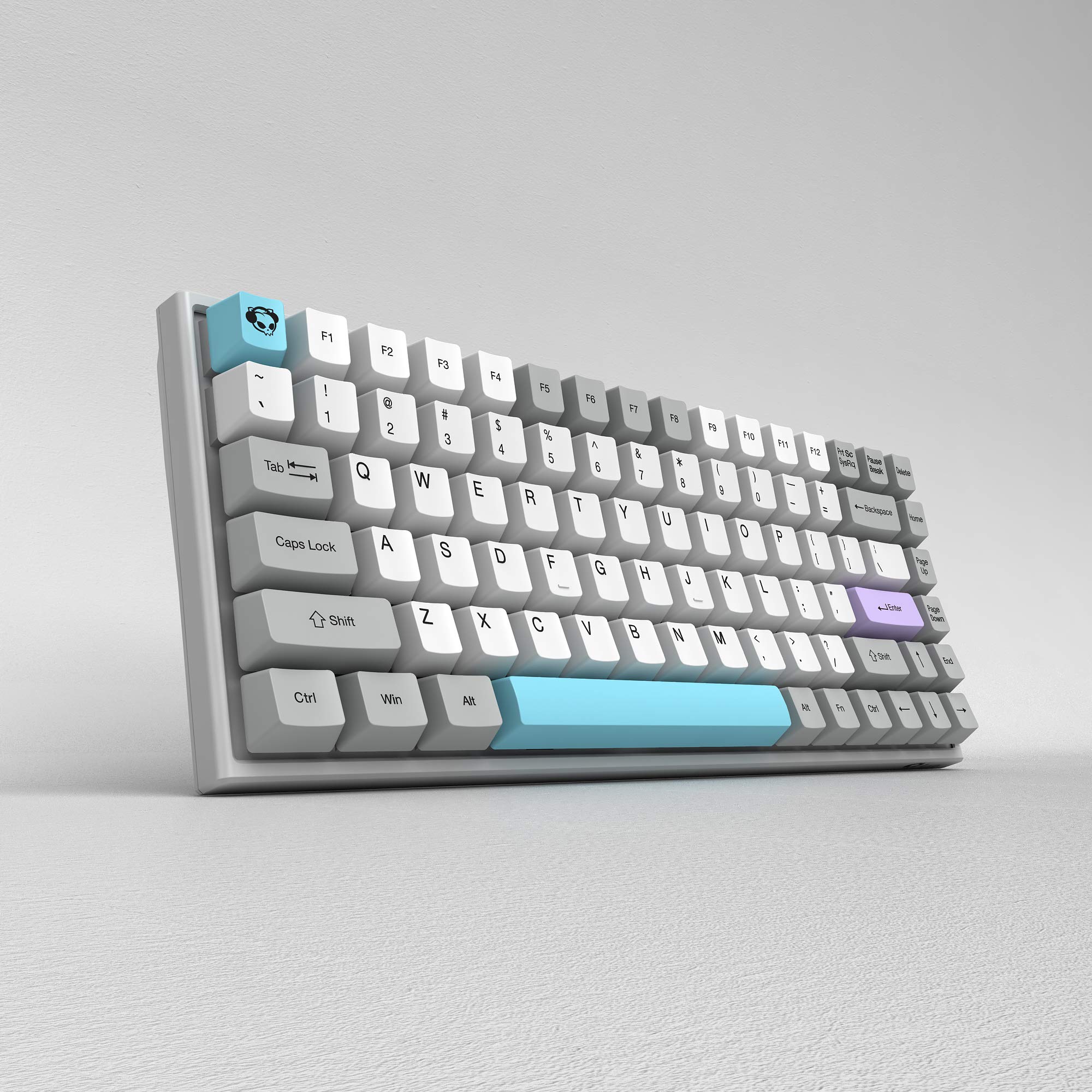 YUNZII AKKO 3084 Silent Wireless Mechanical Keyboard with Bluetooth 5.0, Dye-Sub PBT Keycap Upgraded Mechanical Gaming Keyboard (Gateron Green Switch, 84 Keys)