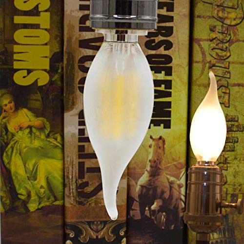 ZYCYLIGHT E12 LED Bulbs,4W LED Candelabra Light Bulbs, B11 LED Chandelier Bulb, LED Candle Bulbs, C35 LED Bulb, Frosted Glass LED Bulb, Warm White,2700K, Dimmable,10 Pack