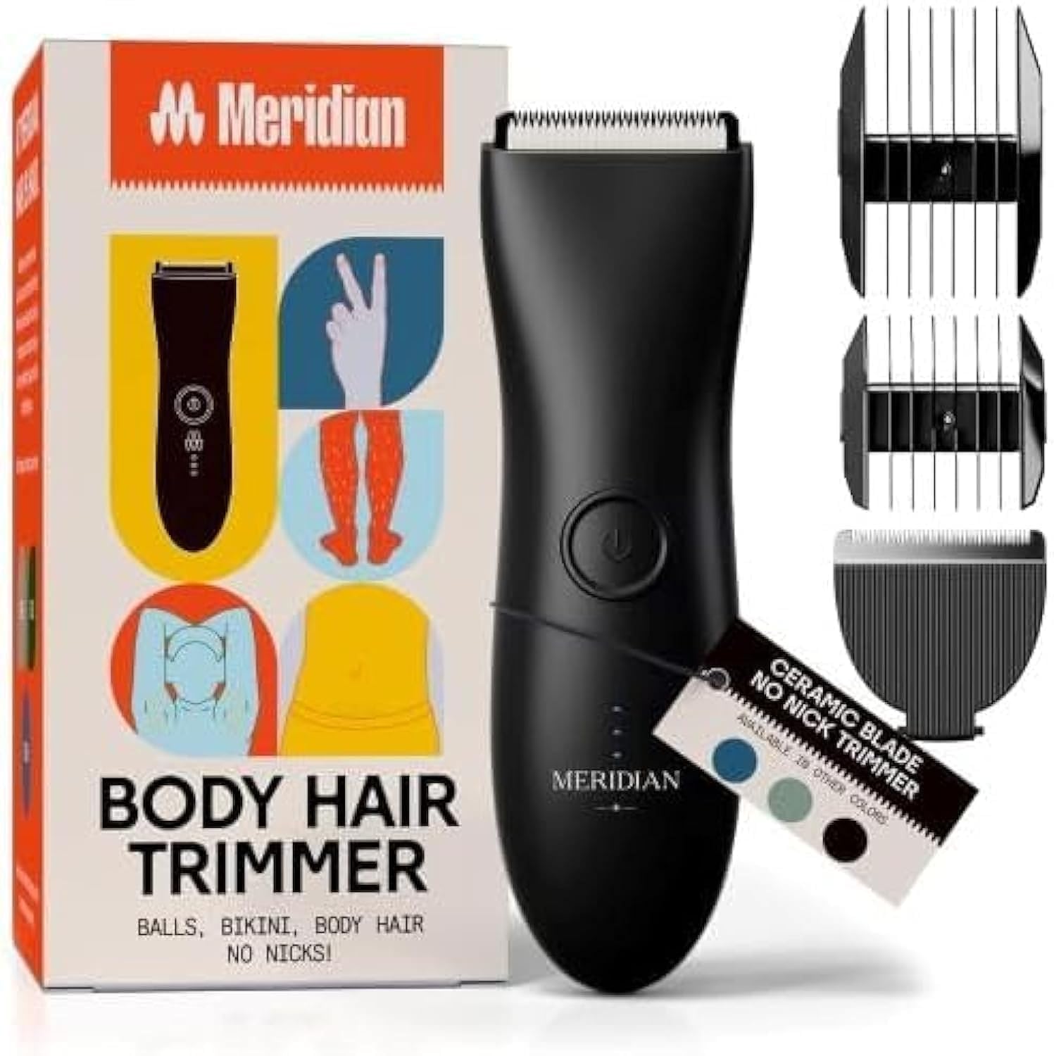 The Maintenance Package by Meridian: Includes Men’s Waterproof Electric Below-The-Belt Trimmer (Sage), 2 Replacement Blades, and The Spray (50 mL)
