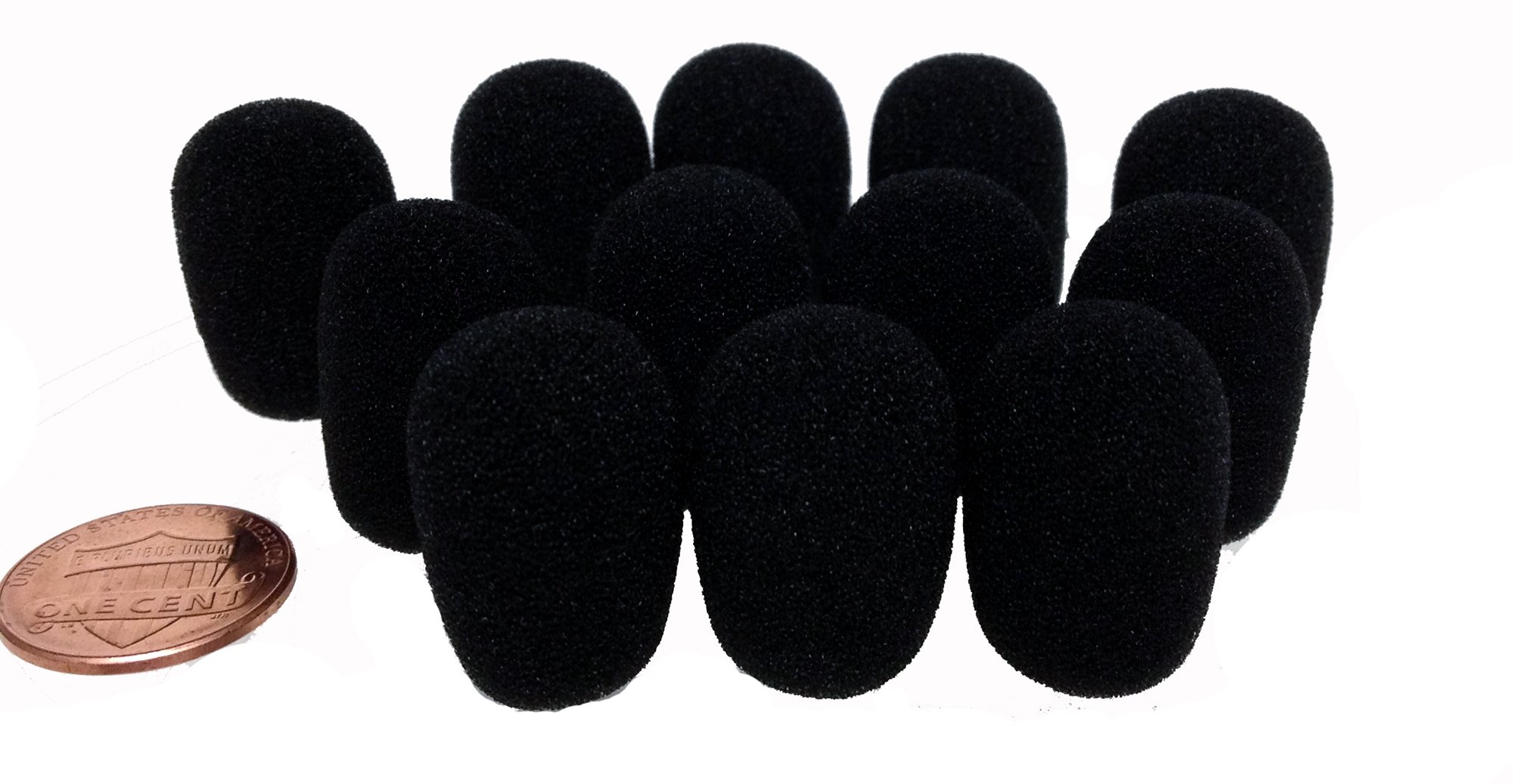 Tetra-Teknica MNWSDP Mini-size Lapel Microphone Windscreen, Color Black, One Dozen Pack