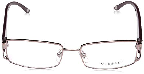 Versace VE 1163B 1333 Pink Gold Metal Rectangle Eyeglasses 52mm