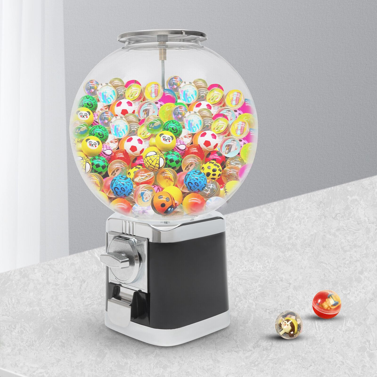 Vending Machine,Candy Gumball Machine,Candy Vending Machine with Locks,1.26'' Ball Bulk Candy Dispenser Machine for Game Stores & Retail Stores (Style 1)