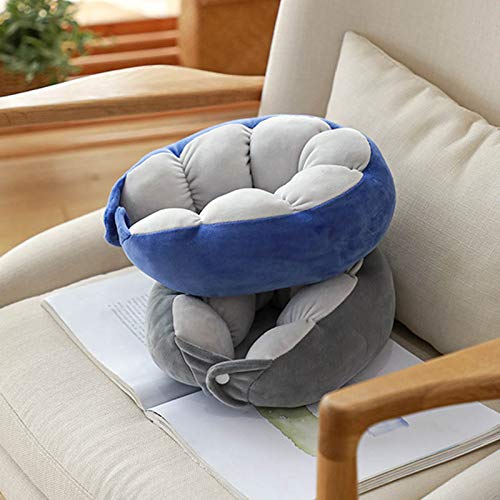ZIFARM Bed Pillows, Shaped Memory Foam Neck Pillow Airplane Travel Sleep Head Rest Support Pillows Soft Foam Car Office Head Rest Massage Cushions
