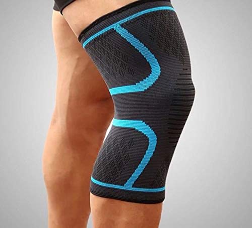 Z&C Knee Compression Sleeve for Women and Men, Support for Joint Pain Relief, Running,Jogging, Arthritis&Injury Recovery, Single wrap, Black, Size M