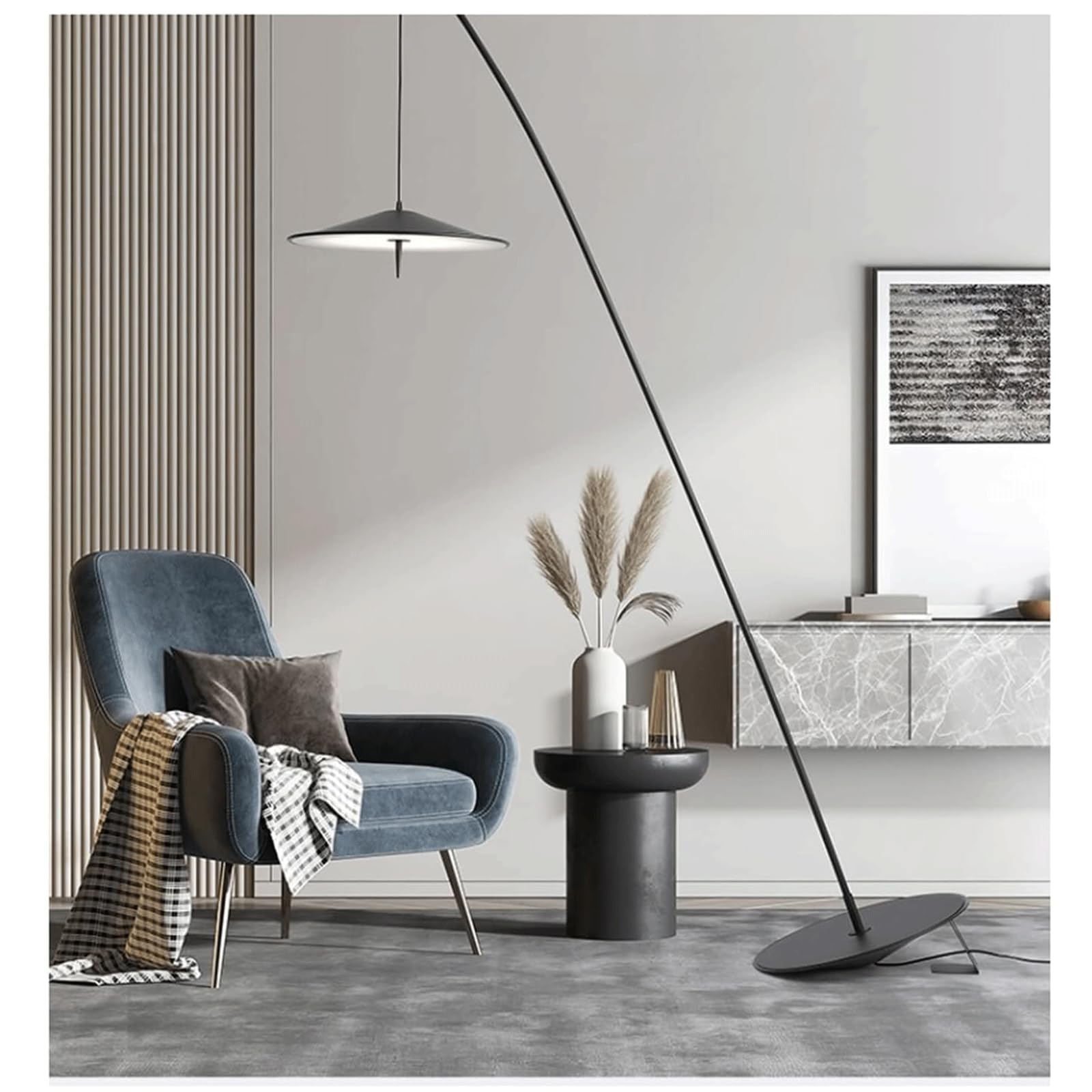 ZUMAHA Sturdy Tumbler Design Floor Lamp, Foot Button Switch Design Standing Lamp, Iron Tall Pole Lamp for Living Room/Bedroom/Office Modern