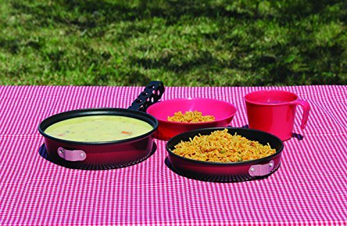 Texsport Kangaroo 5 piece Non-Stick Mess Kit Outdoor Camping Cookware Cook Set with Bowl, Cup and Storage Bag