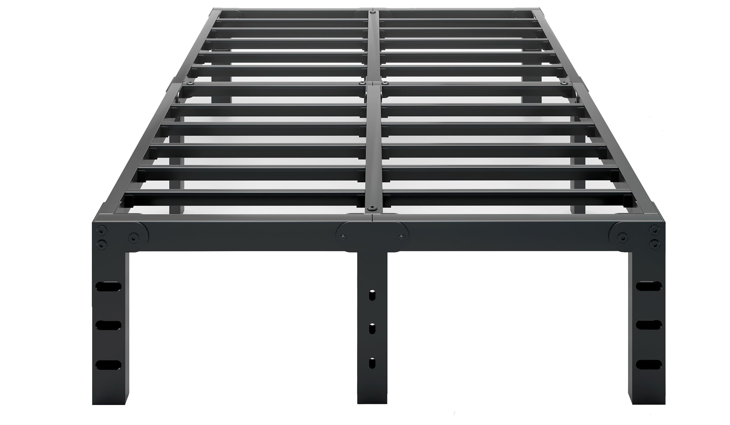 Vengarus Twin Platform Bed Frame,No Box Spring Needed,Mattress Foundation,Steel Slat Support Black,Storage Space Under The Bed-Twin Size Bed Frame