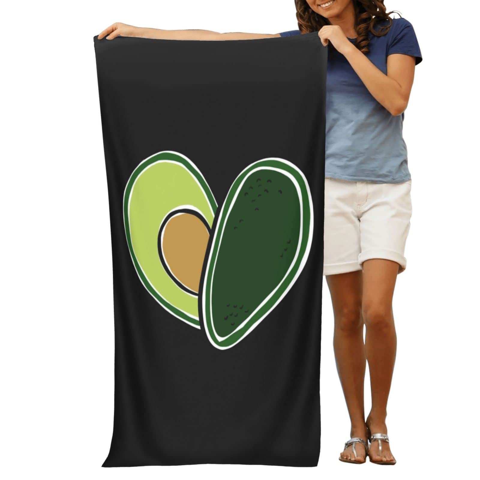 Zahika Avocado Beach Towel Absorbent Bathroom Towels Beach Towels Oversized Super ​32x52 Inch