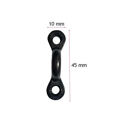 Teensery 12 Pcs Kayak Bungee Deck Loops Nylon Tie Down Pad Eye for Kayaks, Canoes and Boats, Black