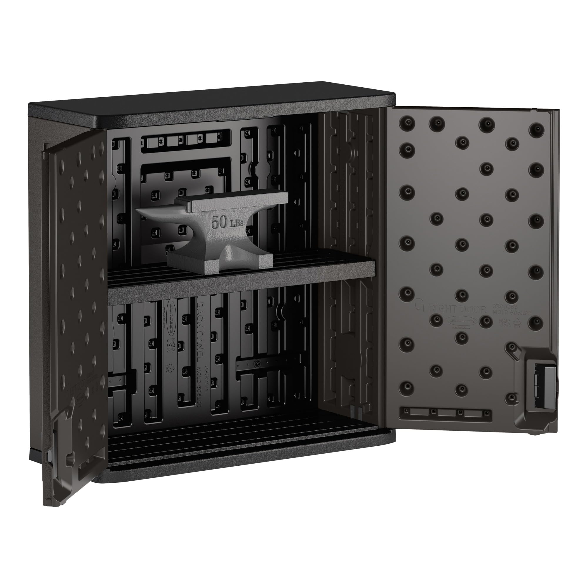 Suncast Commercial Wall Cabinet Blow Molded, Dark Gray