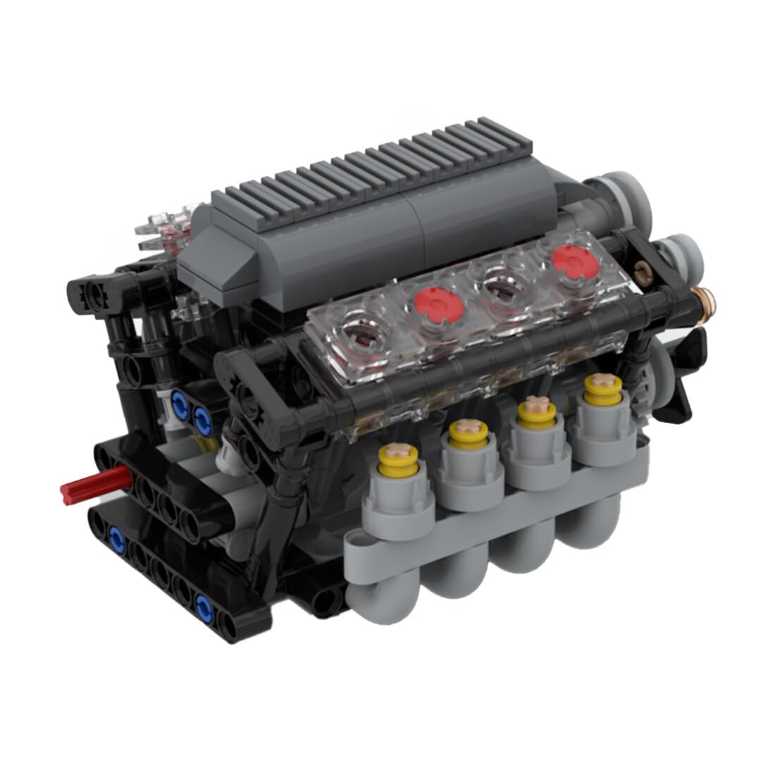 Technic Engine Model V8 Engine with Gearbox Building Blocks Set Physics Science Experiment Toy Eductional Gifts for Kids Compatible with Lego (568PCS)