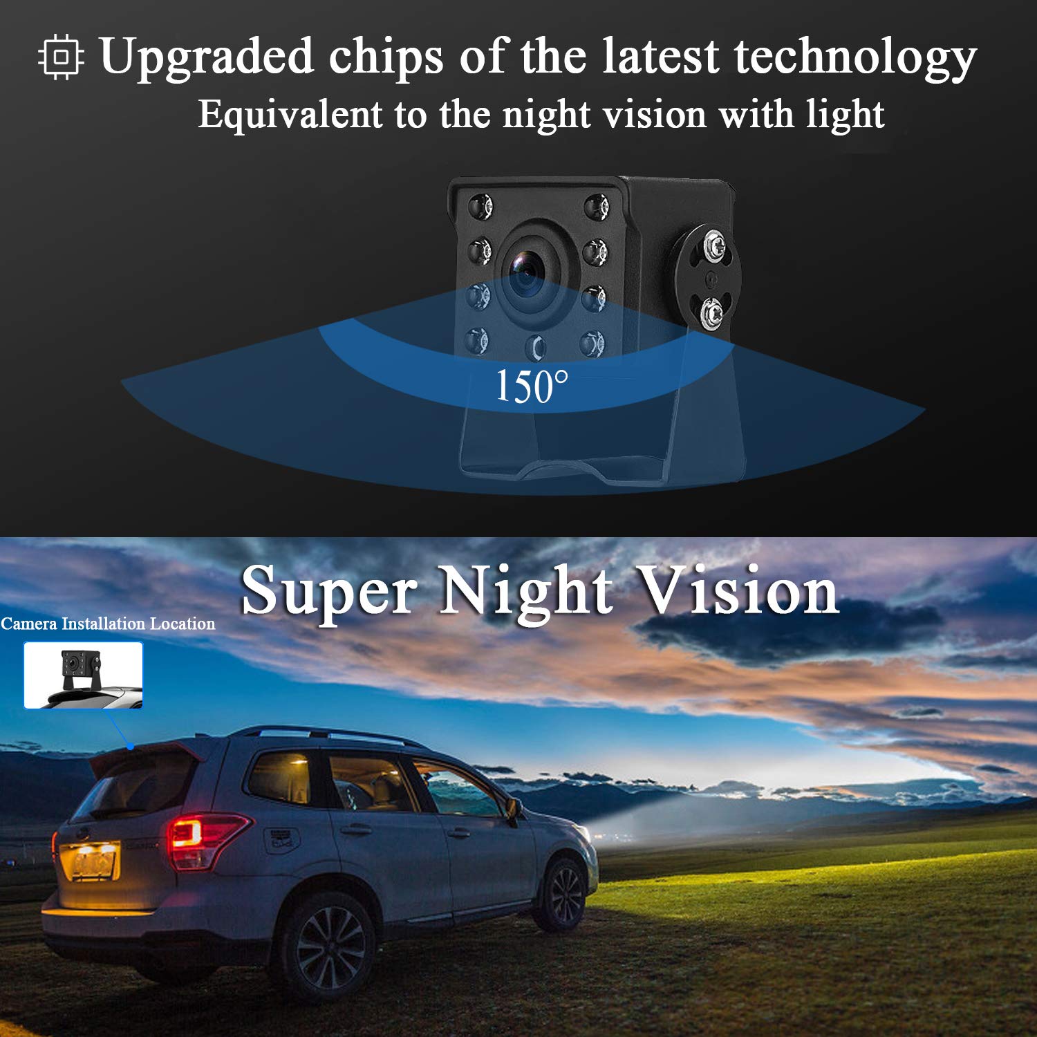 Yakry Y64 HD Backup Camera Wired with 4-PIN Connector Compatible with Y14 System