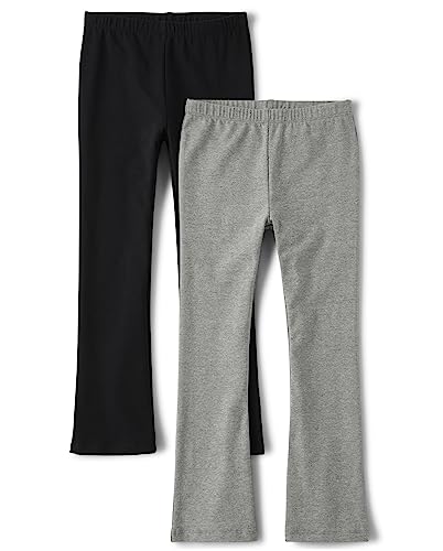 The Children's Place Girls' Flare Legging Pants, BLACK | H/T HOUND, Medium