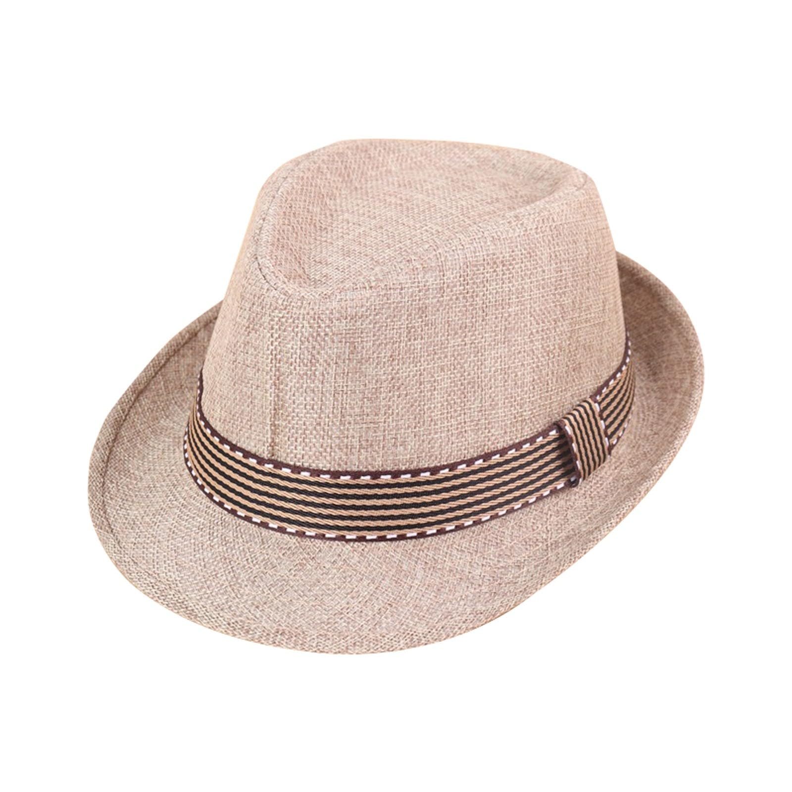 Toddler Boys Girls Sunscreen Hat Summer Bow Sun Hat Hat Braided Hat Beach Hat Sun Hat Boys Winter Hat (Khaki, One Size)