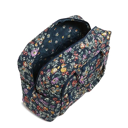 Vera Bradley Cotton Grand Weekender Travel Bag, Fresh-Cut Floral Green
