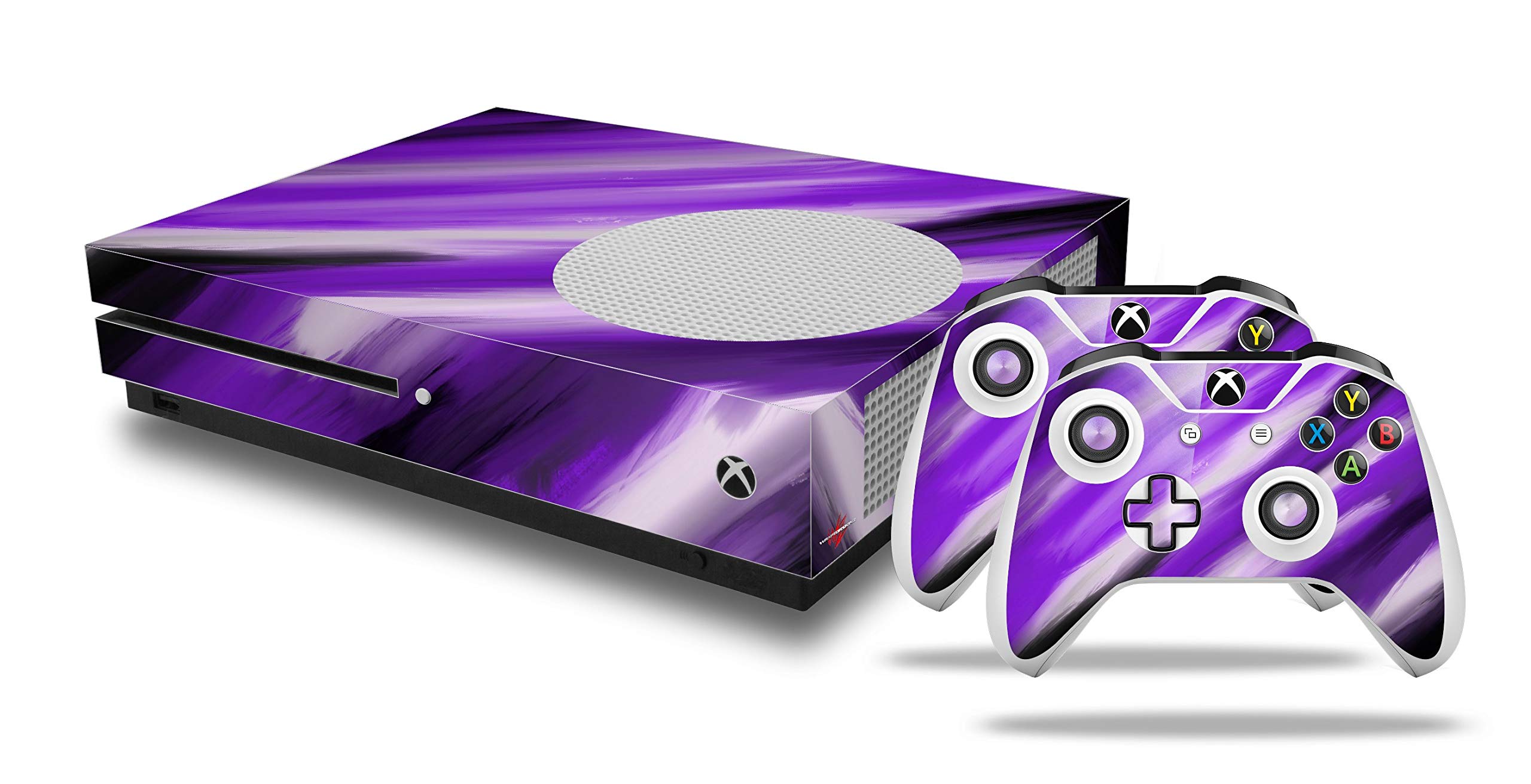 WraptorSkinz Decal Vinyl Skin Wrap Compatible with Xbox One S Console and Controllers - Paint Blend Purple