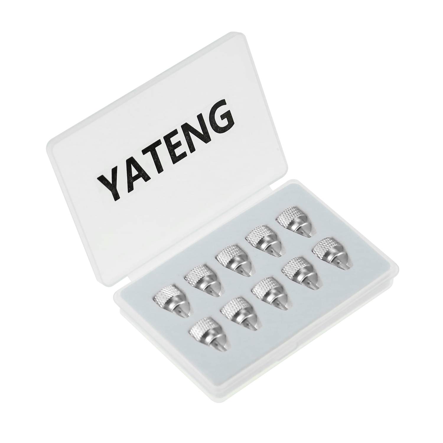 YATENG 10-pcs Anodized Aluminum Computer Case Thumbscrews (6-32 Thread) for Computer Cover / Power Supply / PCI Slots / Hard Drives DIY Personality Modification & beautification (Silver)