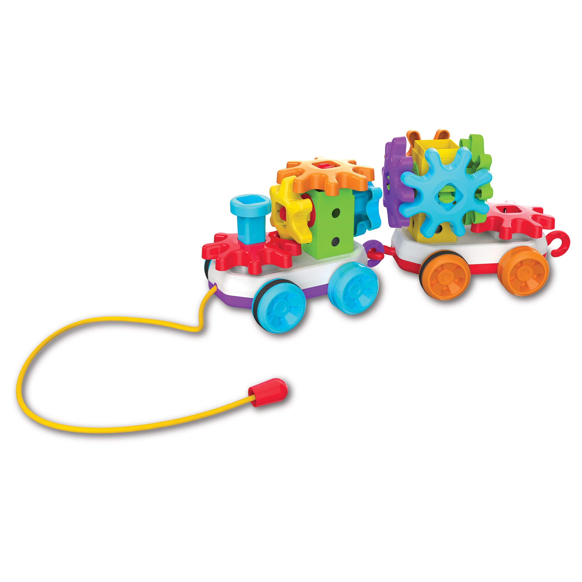 The Learning Journey Techno Kids Stack & Spin Pull Along Train STEM Toddler Toys & Gifts for Boys & Girls Ages 2+ Years Mind Building Preschool Learning Toy