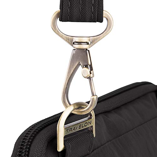 Travelon Anti-theft Signature Quilted Slim Pouch Bag, Black