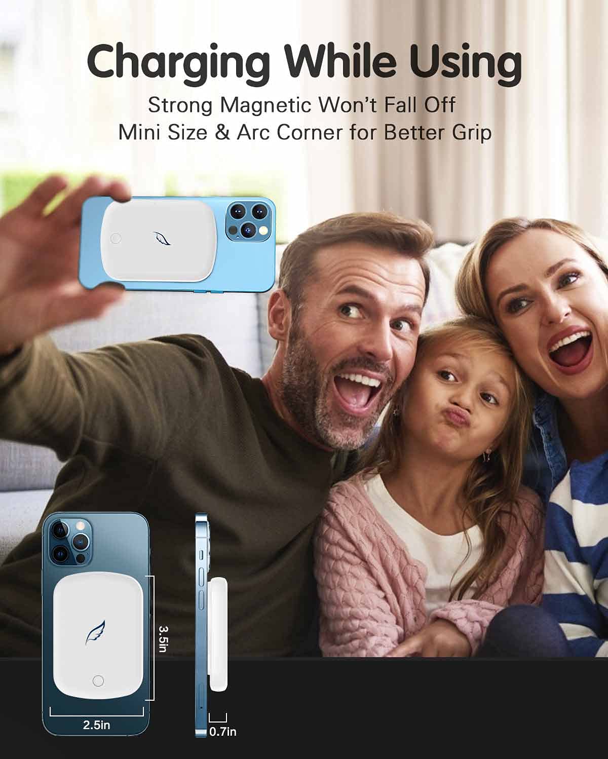 YaNovate Magnetic Power Bank, 10000mAh Magnetic Wireless Power Bank 2023 Upgraded Large Capacity Mini Sized 20W Compatible with iPhone 12/iPhone 13/Pro/Pro Max/Mini