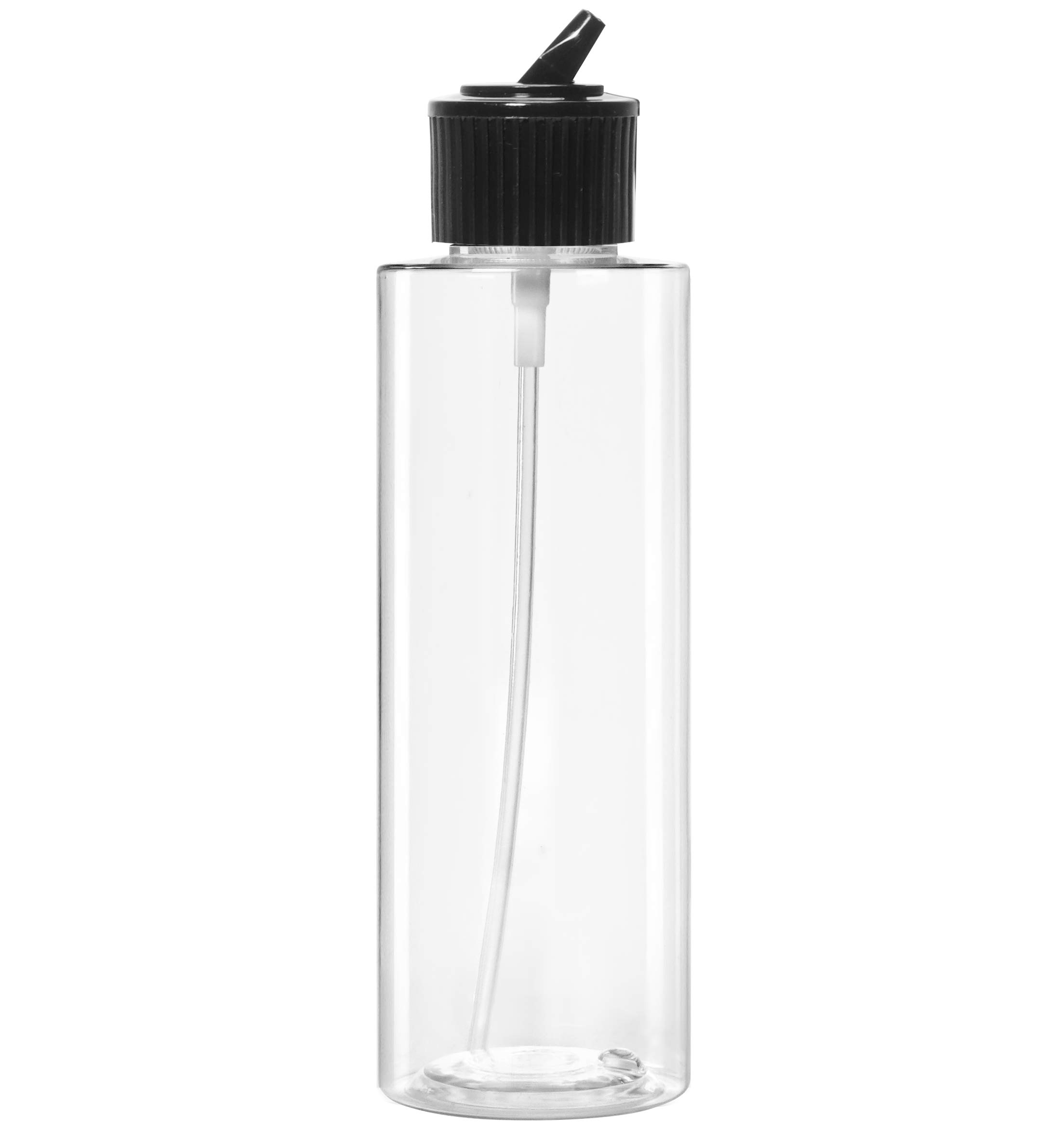 VViViD Empty Clear Plastic BPA-Free 4 Ounce Spray Bottles w/Twist Cap, Mist Spray Cap & Flip Spout Cap (2 pack)