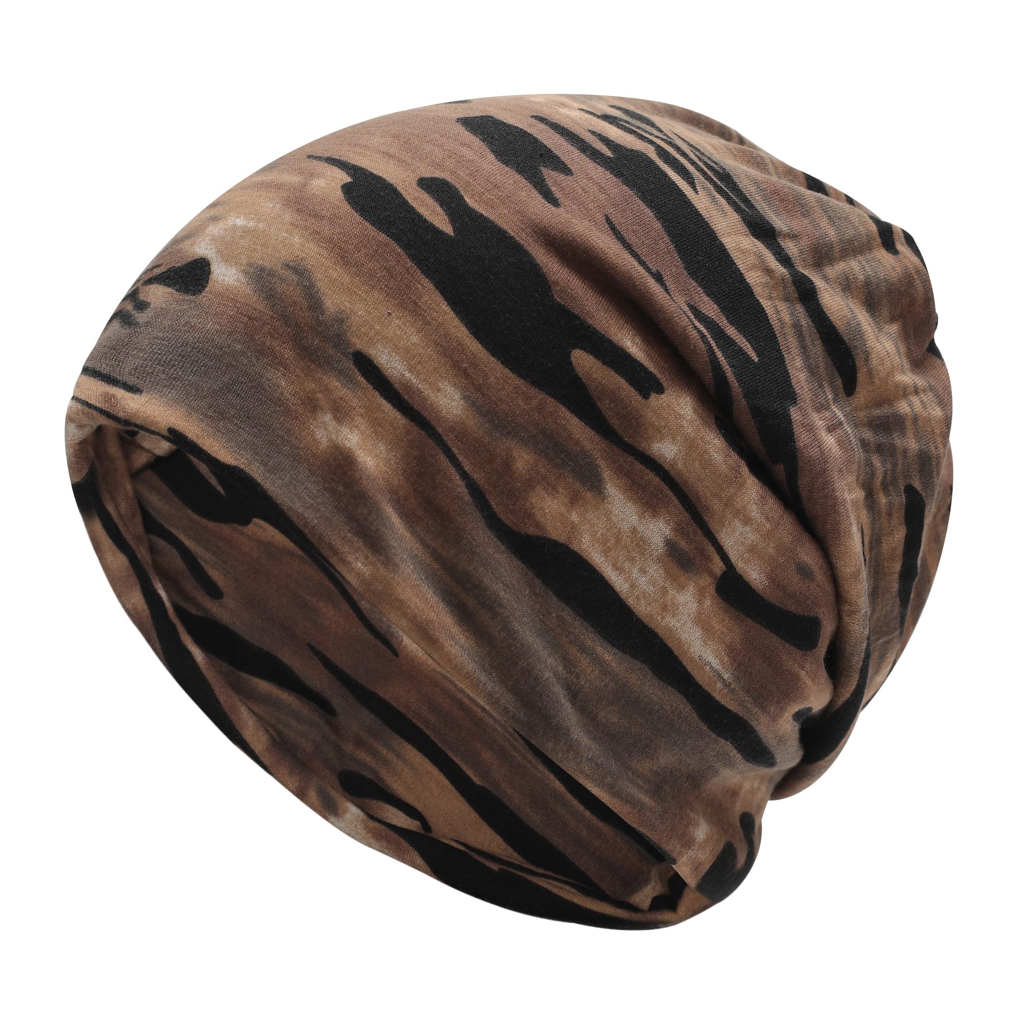 ZLYC Chemo Headwear Women Slouchy Beanie Head Scarf Hat Turban Covers Skull Cap (Polka Dots Blue)