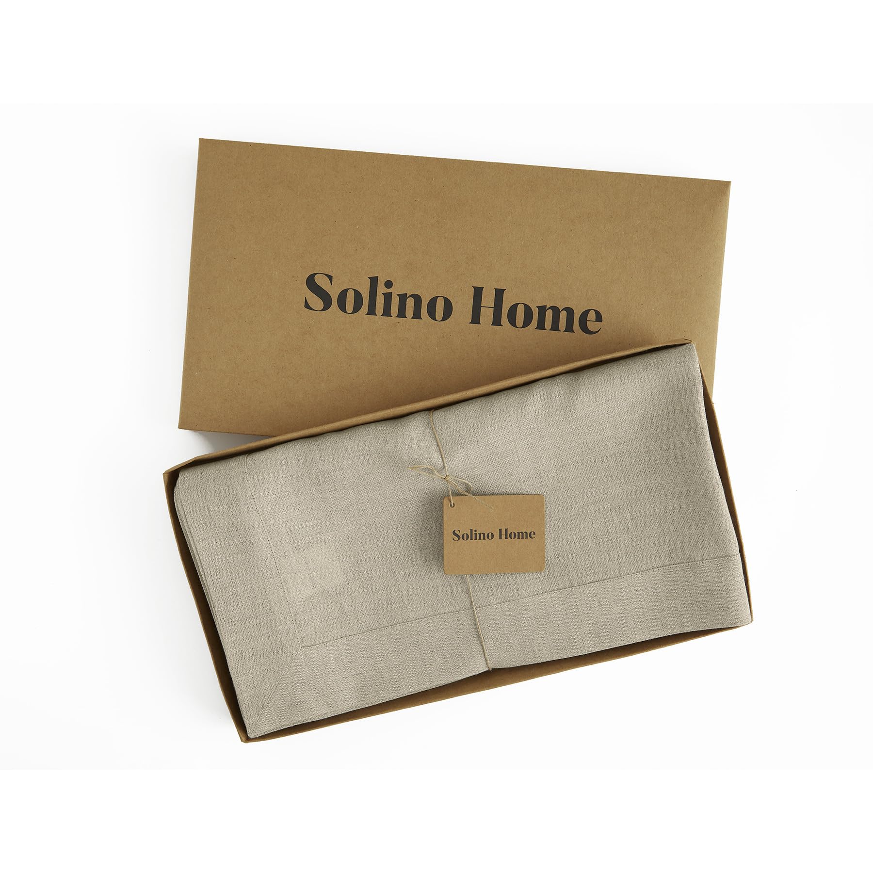 Solino Home Linen Tablecloth β 100% Pure Linen Summer Natural Tablecloth 60 x 144 Inch β Machine Washable Rectangle Tablecloth β Fete