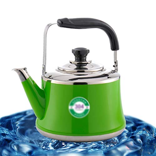 ZNZN Stove Whistling Kettle Stainless Steel Kettle Classic Teapot Appearance Thickened Bottom Various Capacity Can Choose Multifunctional Water Kettle (Color : Yellow, Size : 1.5L(50.7OZ))