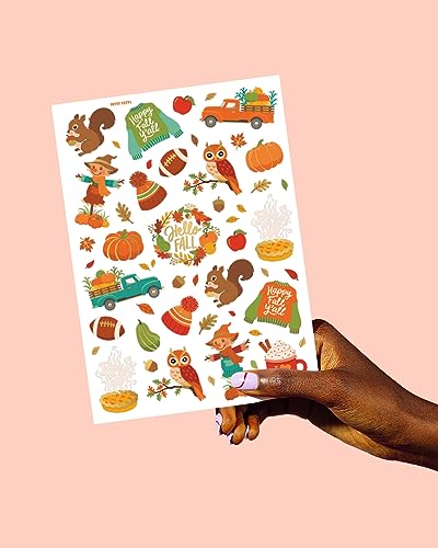 xo, Fetti Fall Temporary Tattoos for Kids - 32 Glitter styles | Birthday Party Supplies, Autumn + Pumpkin