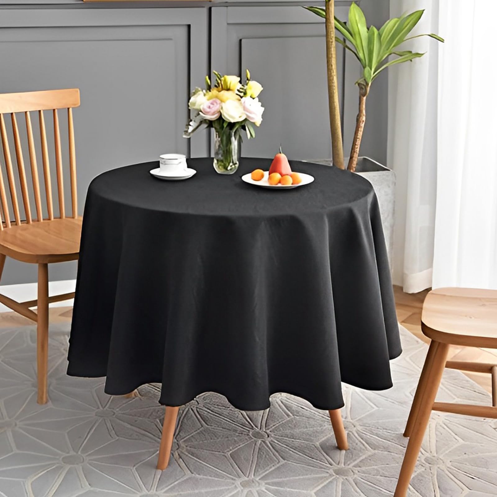 TUNEYA 6 Pack Rectangle Tablecloth 60 x 102 Inches Polyester White Table Cloth,Wrinkle Resistant Washable Fabric Table Covers for Party,Wedding Banquet and Camping Decoration