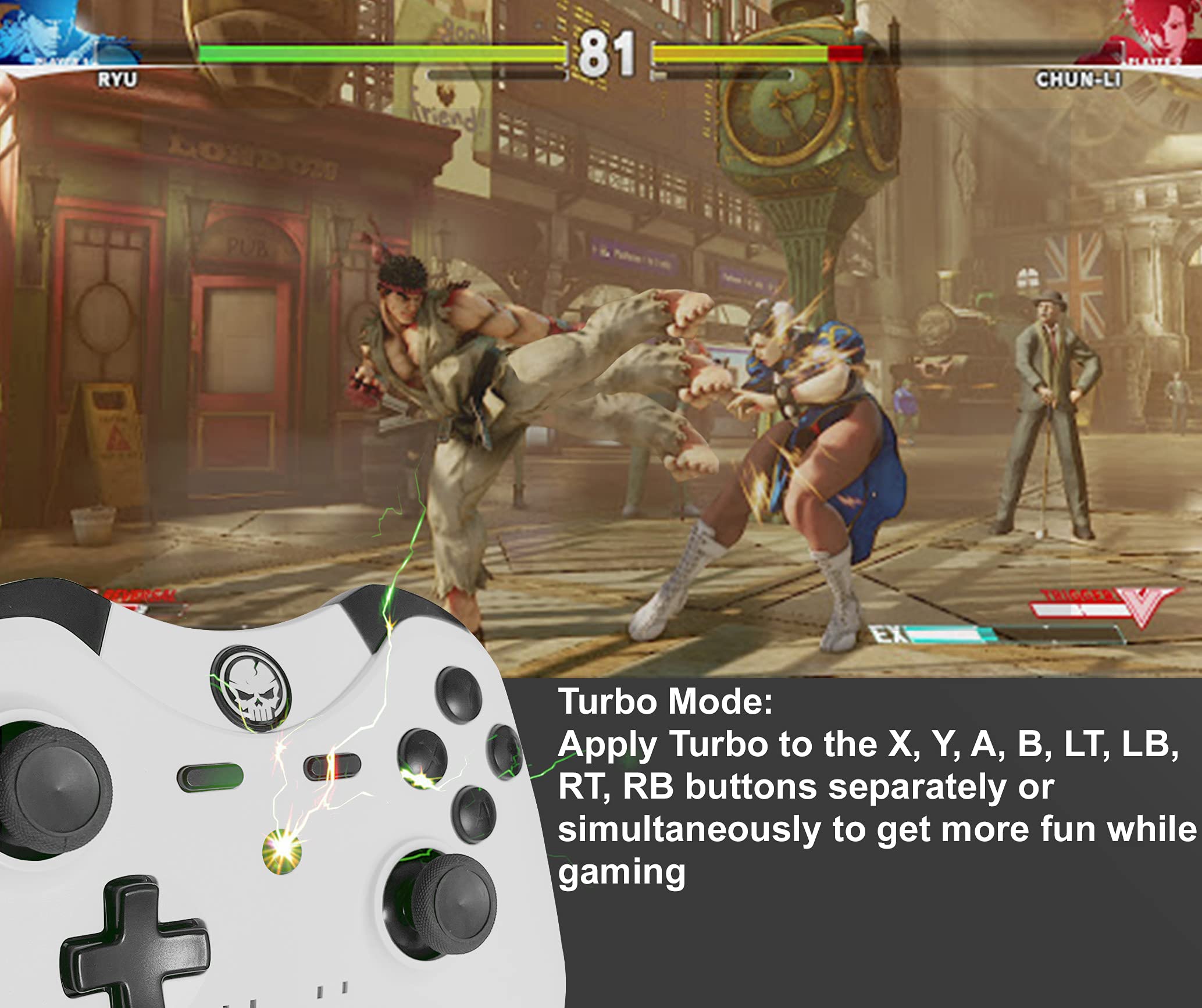 Wired Controller for Xbox One, Xbox Series X|S, PC with Audio Jack & Turbo Function (6FT) - White