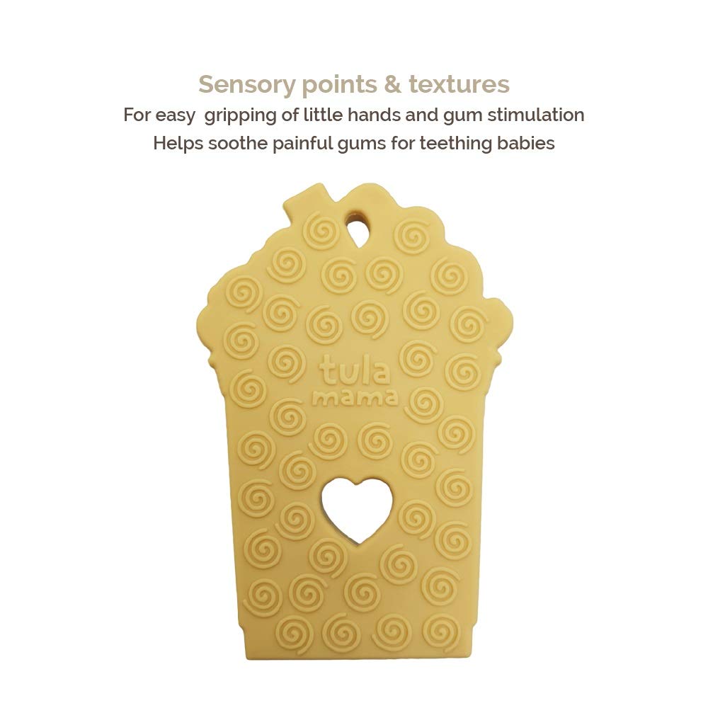 Teething Toys/Teethers by Tulamama. Bendable & Freezer Friendly. Highly Recommended by Moms. 100% Silicone (Similar to Nipples & Pacifiers), BPA & Phthalates Free, FDA Compliant. Chocolate Milkshake