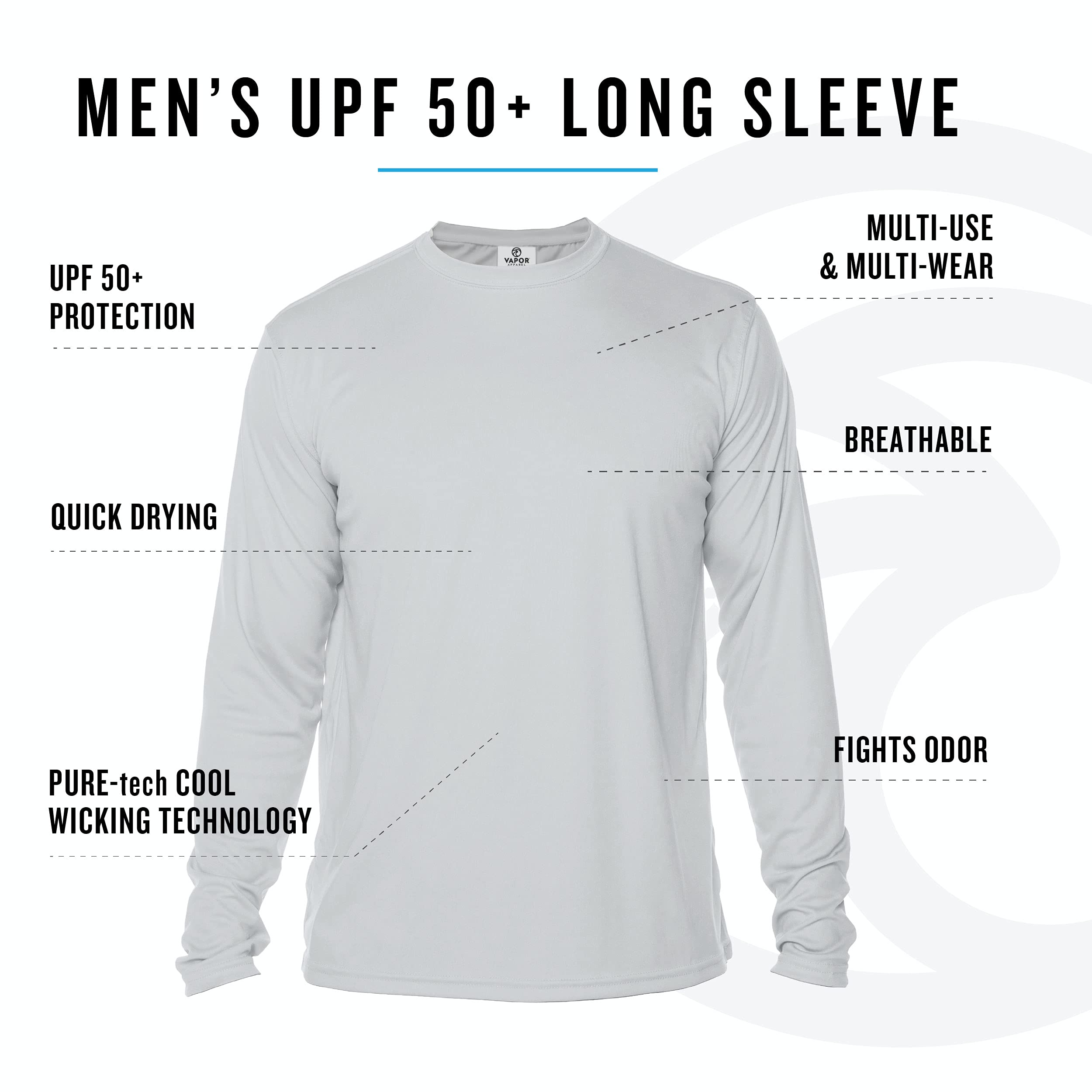 Vapor Apparel Men's UPF 50+ UV Sun T-Shirt, XXXL, Mossy Oak Elements Manta