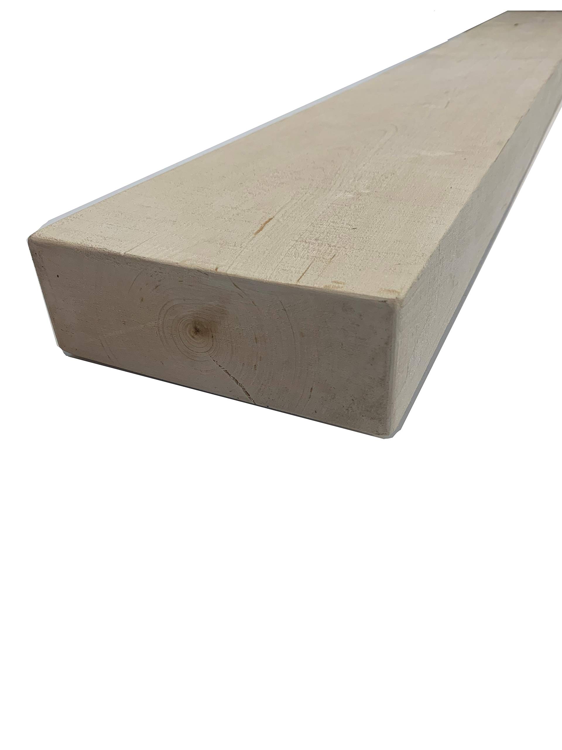 Wilson Rustic Barn Beam Mantel - Reclaimed Farmhouse Wood Shelf (72 inch Long)