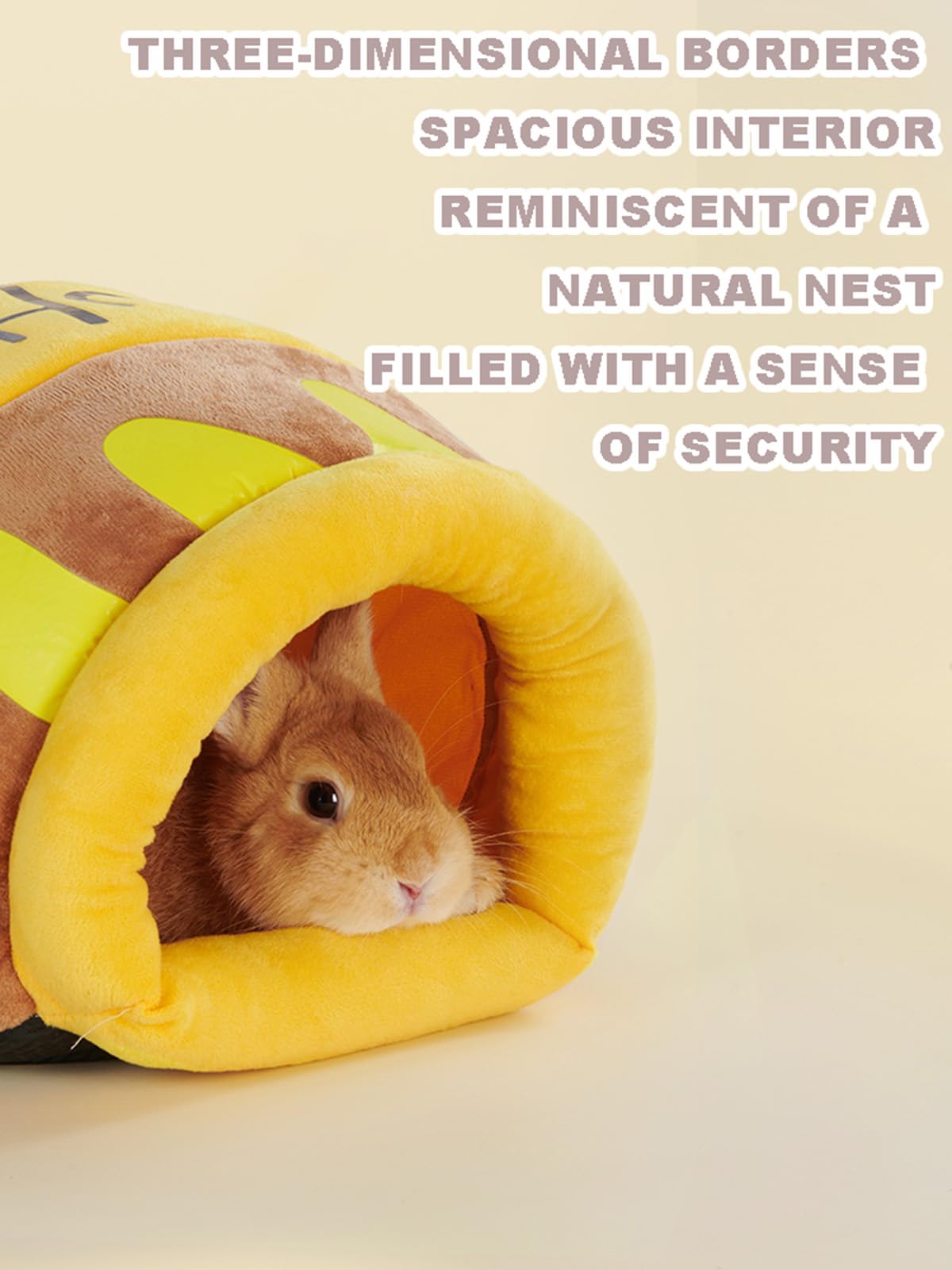 Yotughto Bunny Rabbit Sugar Cage 13" Glider Sleeping Bed Hammock Baby Heating Pad Small Animals Warm Hanging Bed for Hedgehog Rat Squirrel Ferret Winter Nest Hideout Pet Accessories (Bee)