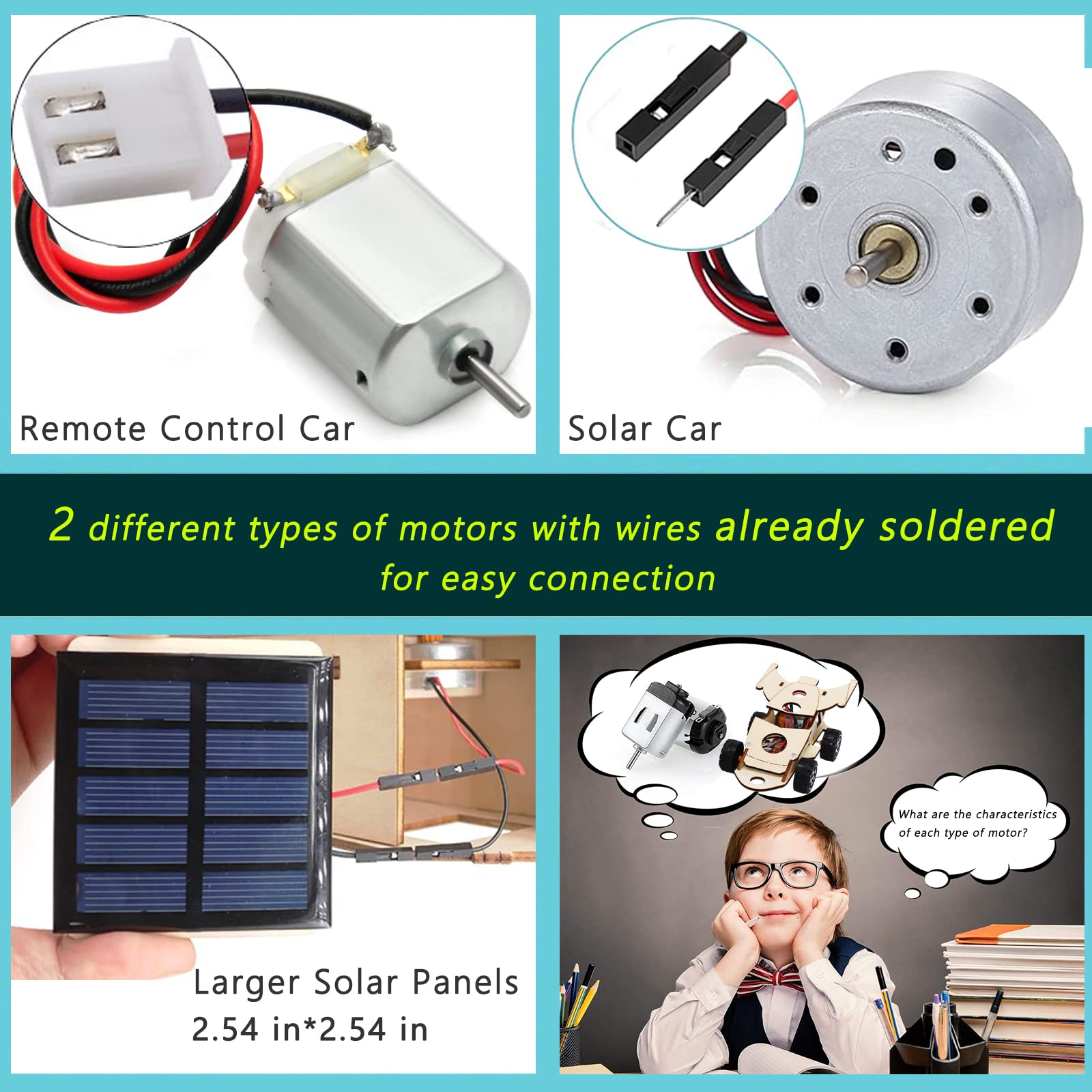 Wooden Solar & Wireless Remote Control Car Model Kits to Build - DIY Science Experiment and Educational STEM Toys for Kids Teens,Circuit Engineering Project 2 Kits
