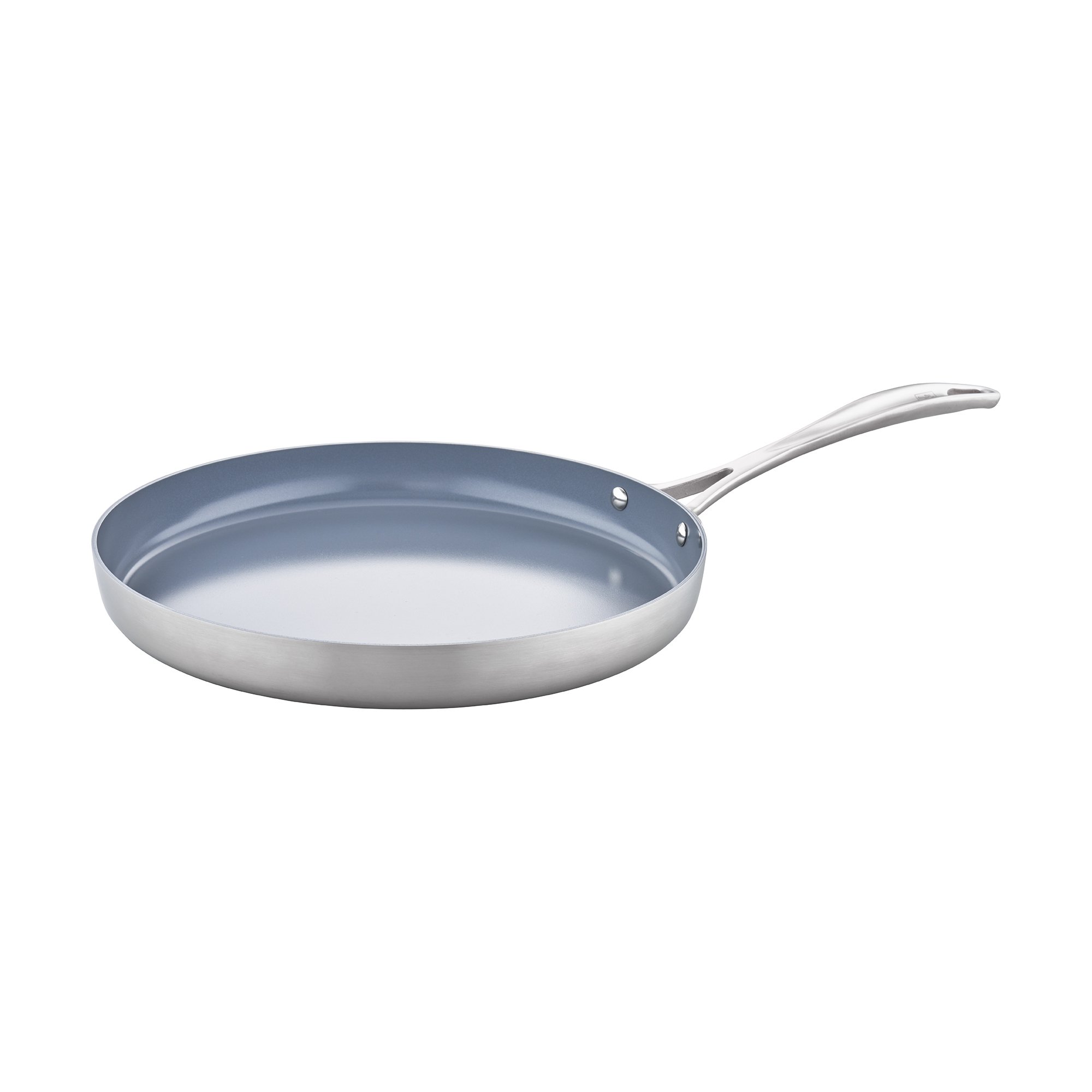 ZWILLING Spirit Ceramic Nonstick Griddle, 12-inch, Stainless Steel
