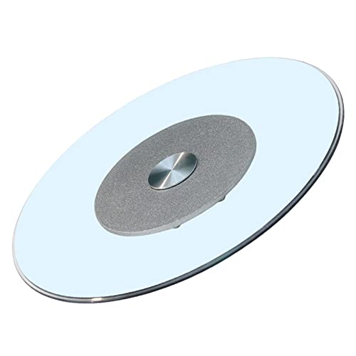 Turntable Large Tempered Glass Turntable Dining Table Turntable Tempered Glass Lazy Susan Turntable With Aluminum Alloy Bearing, Transparent,Smooth Rotation, Turntable Bearings Aluminium Alloy Swivel